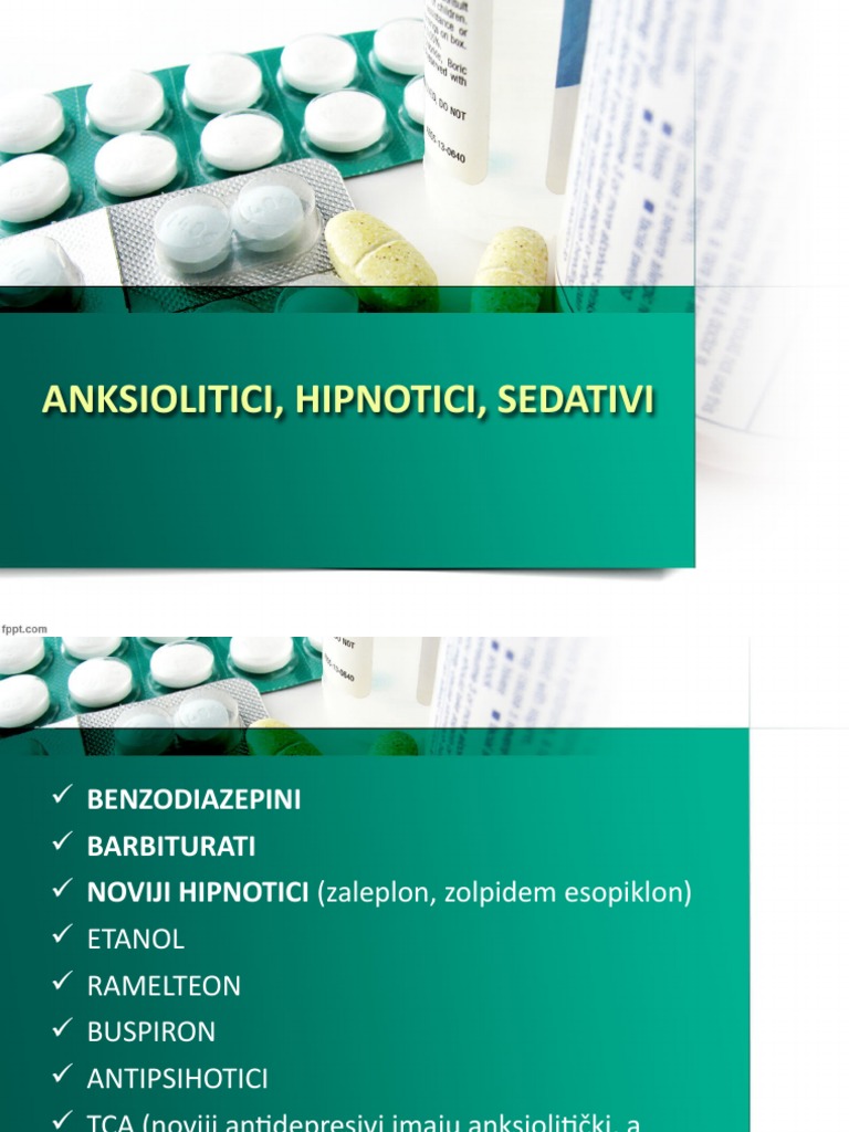 Anksiolitic, Hipnotici, Sedativi | PDF