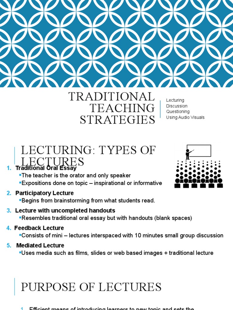 Traditional Learning Strategies | PDF | Lecture | Learning