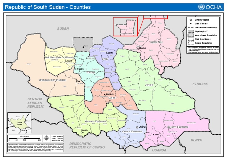 South Sudan Map | PDF | South Sudan