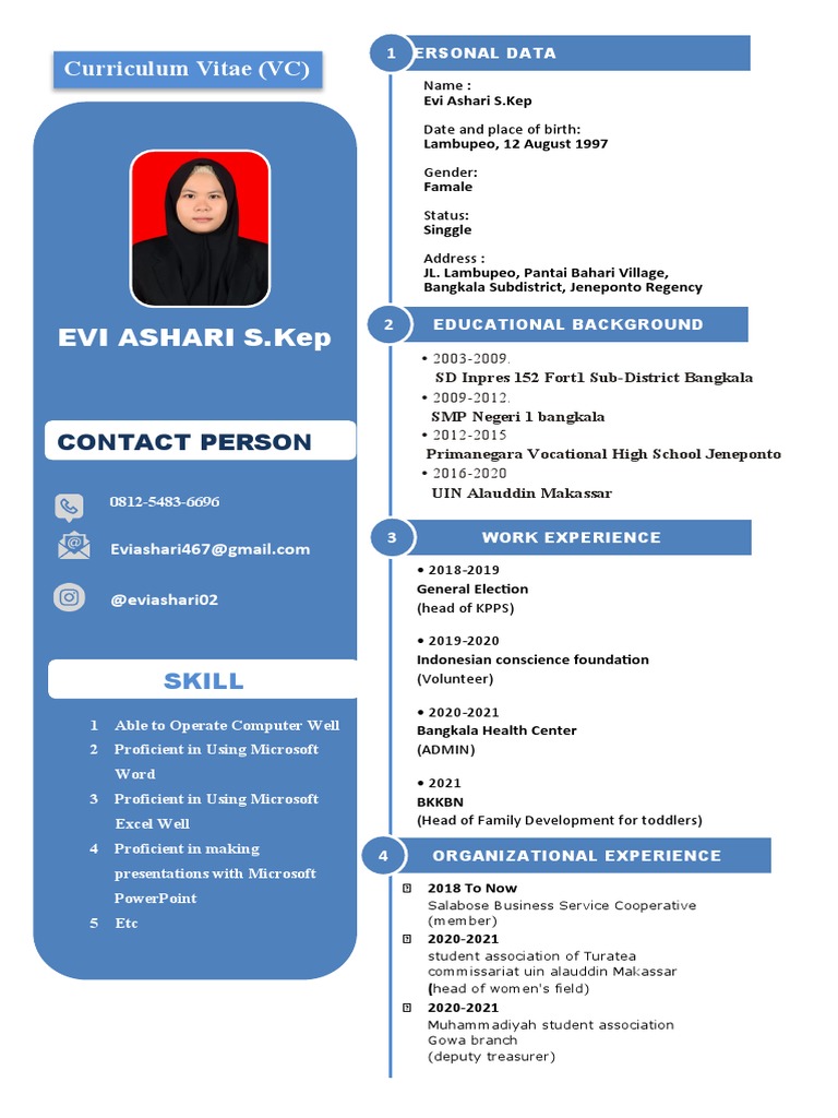 Evi Ashari S.Kep: Curriculum Vitae (VC) | PDF | Microsoft