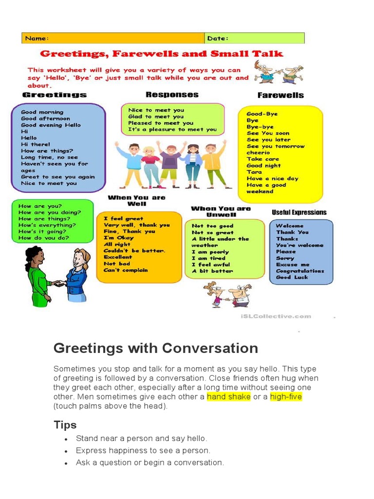 Casual Greetings and Introductions | PDF | Human Communication