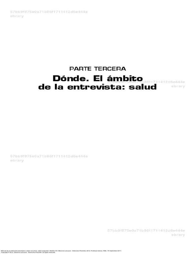Manual de La Entrevista Psicol Gica Saber Escuchar Saber Preguntar | PDF | Ley de libertad de ...