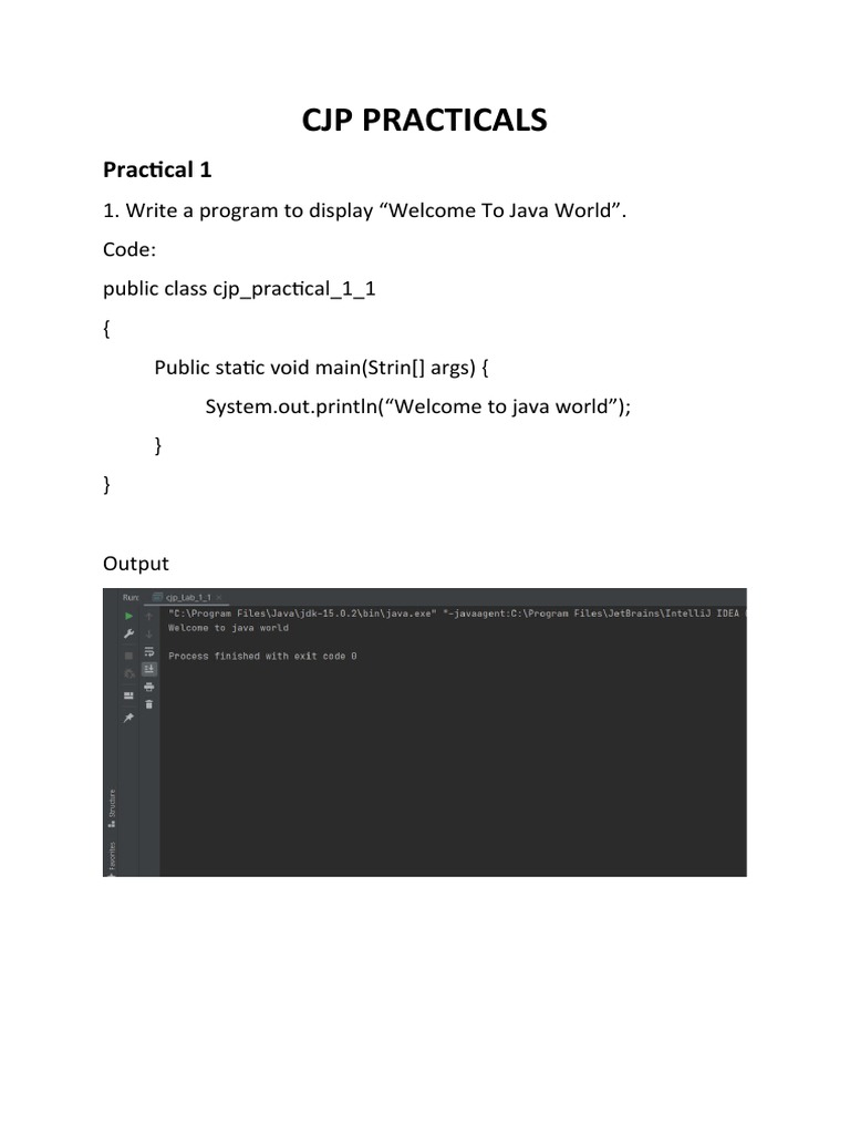 CJP Practicals | PDF | Computers | Technology & Engineering