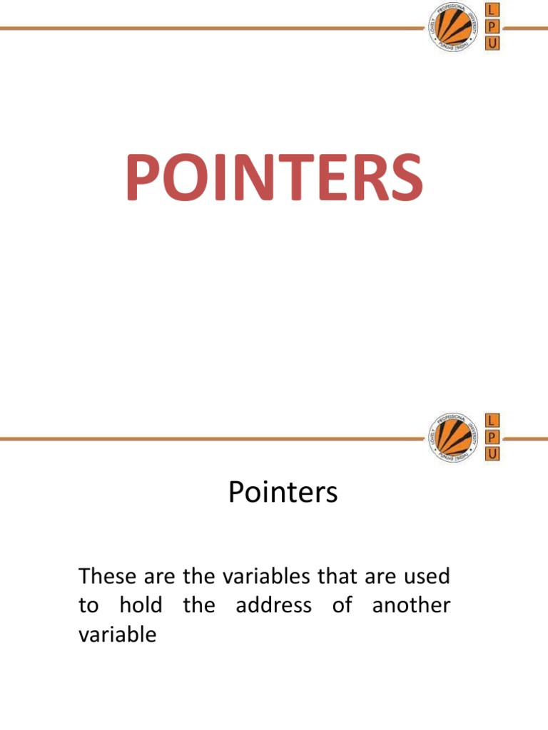 Pointers | PDF | Pointer (Computer Programming) | Variable (Computer Science)