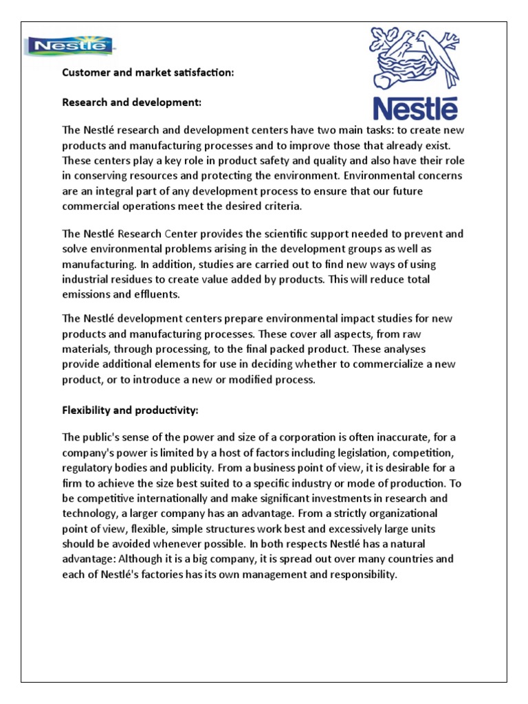 Project On Nestle | PDF | Business | Marketing