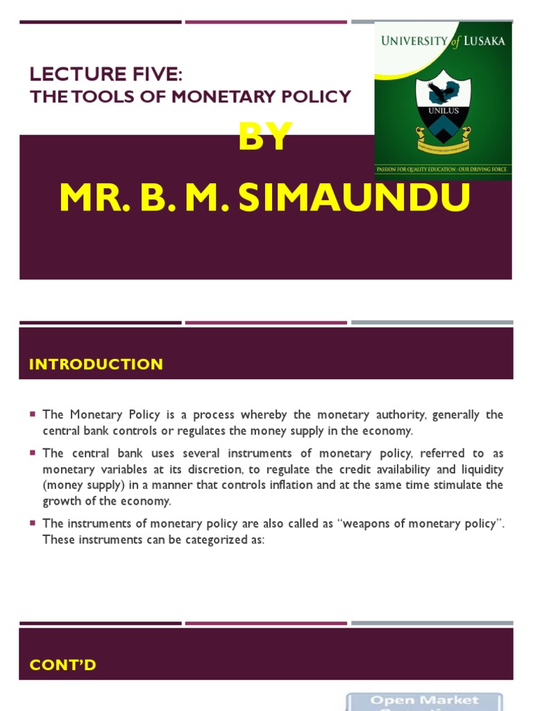 The Tools of Monetary Policy | PDF | Quantitative Easing | Open Market ...
