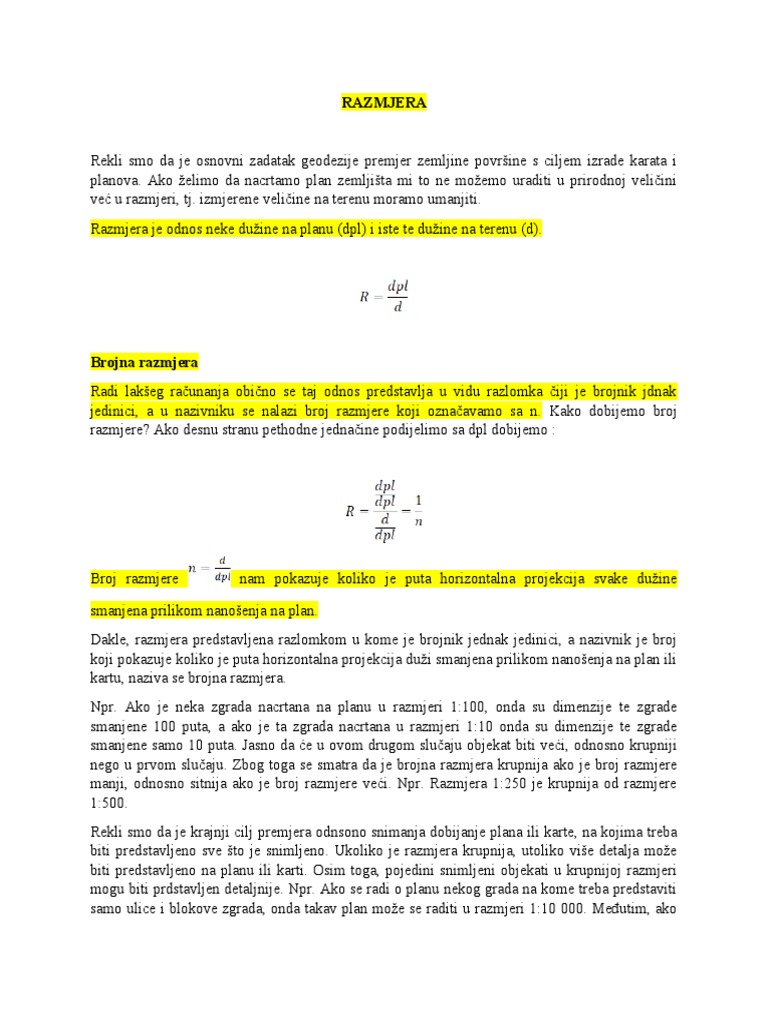 RAZMJERA - Online | PDF