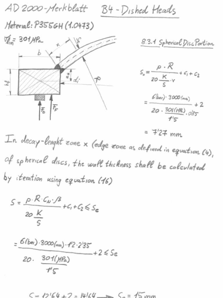AD 2000-Merkblatt (B4 - Dished Heads) | PDF