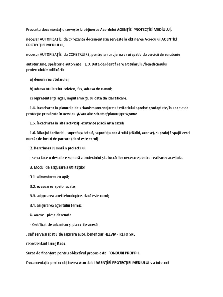 Protecţiei Mediului | PDF