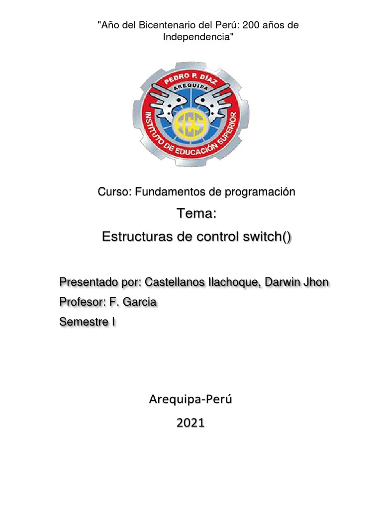 Estructura de Control Switch | PDF
