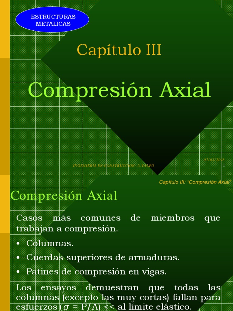 ESTRUCTURAS METALICAS. Capítulo III. Compresión Axial 07 - 03 - 2018 ...