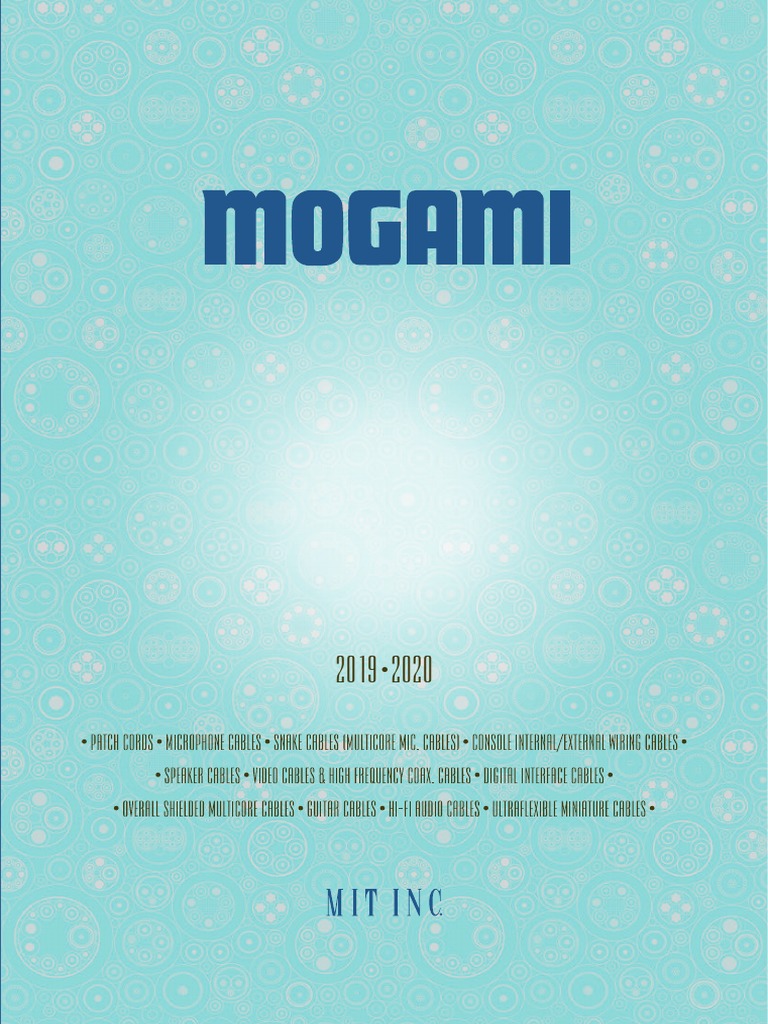 Catalogo Mogami 2019 2020 | PDF | Electrical Connector | Microphone