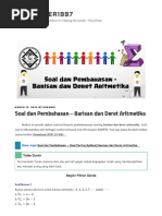 Soal Barisan Dan Deret Aritmatika | PDF | Metode & Bahan Ajar | Komputer