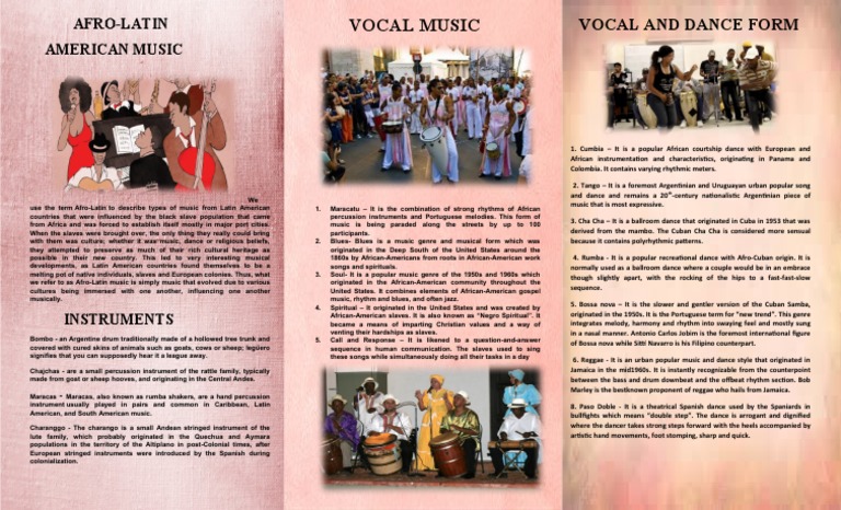 Afro Latin Music Brochure | PDF | Performing Arts