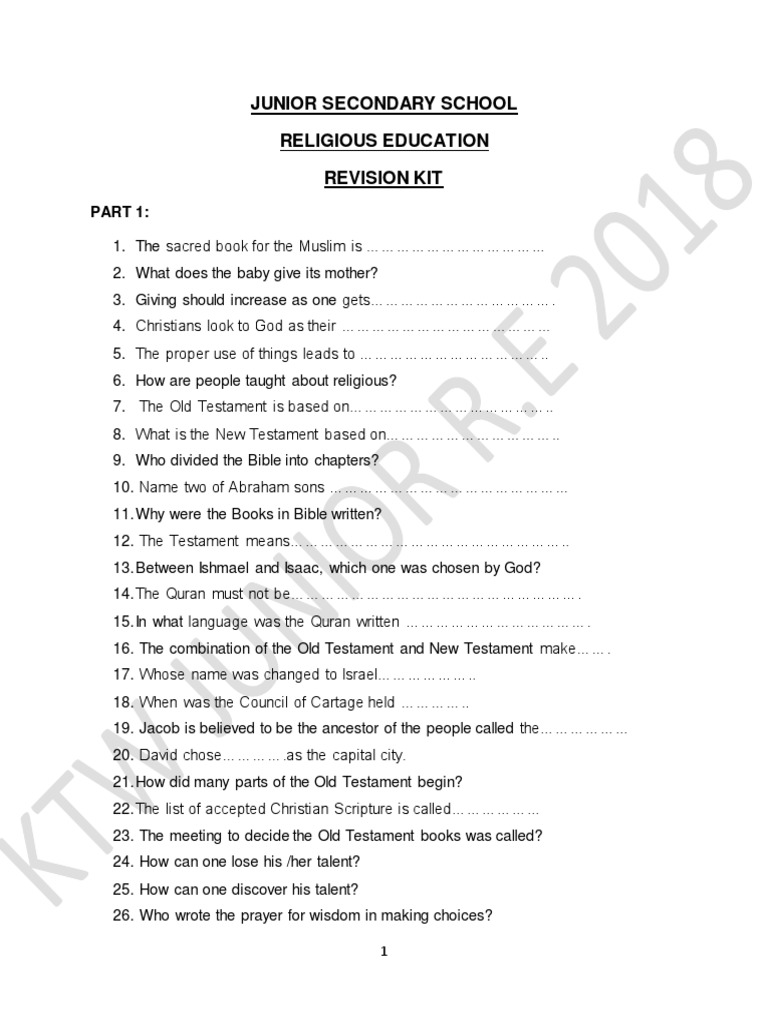 Grade 9 Re Revision | PDF | Paul The Apostle | God