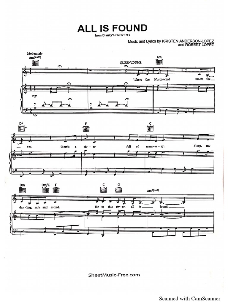 All Is Found - Frozen 2 | PDF