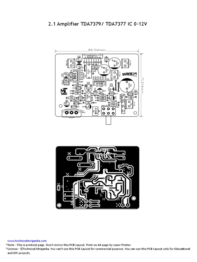 2.1 Amplifier TDA7379 TDA7377 Technical Mriganka | PDF | Equipment ...