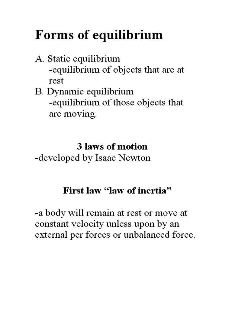 Forms of Equilibrium | PDF