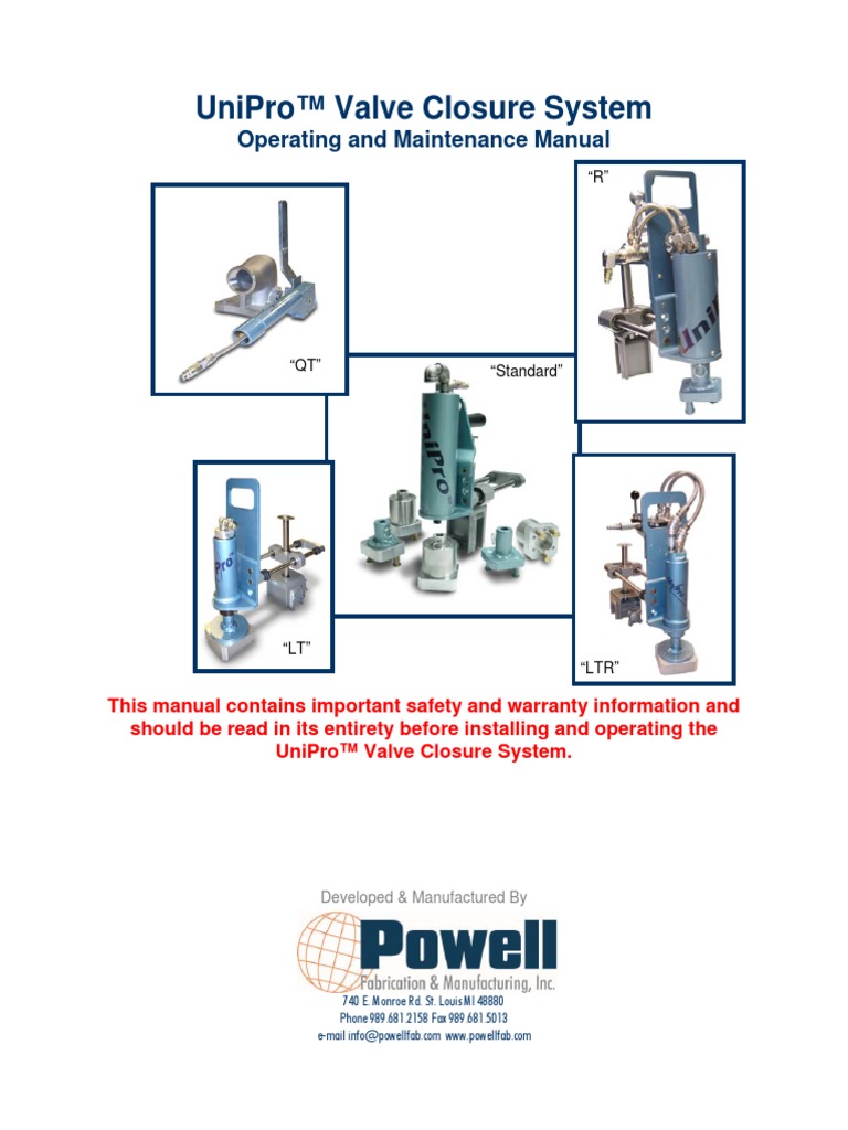 UniPro Master May 2011 | PDF | Valve | Actuator
