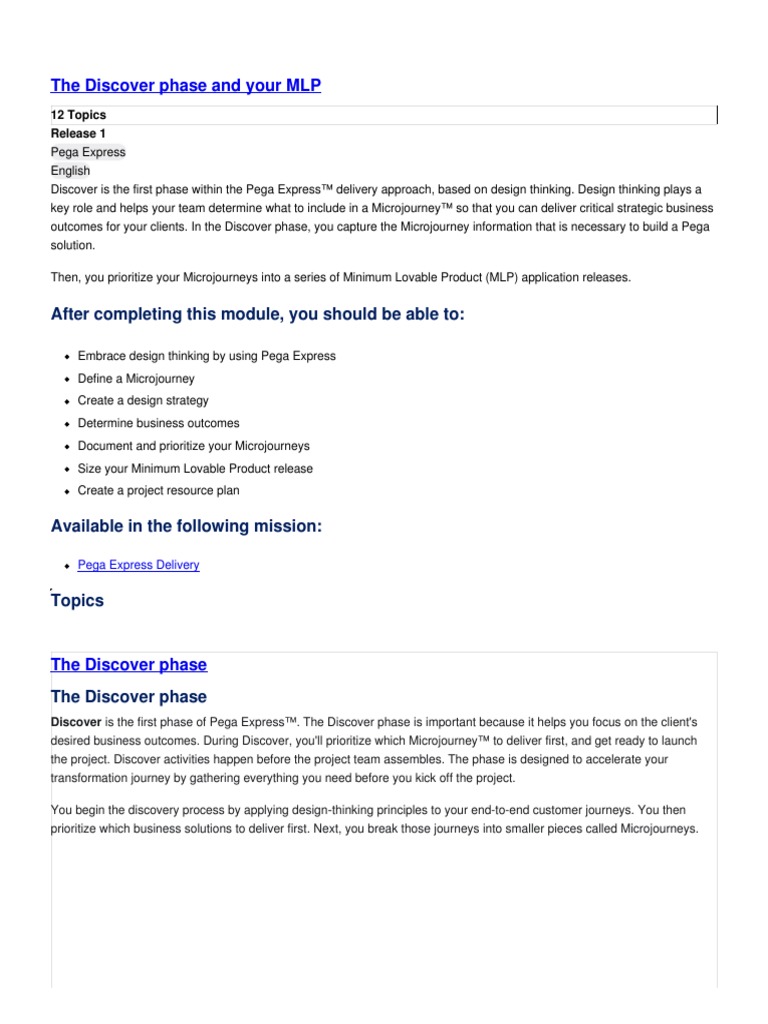 The Discover Phase and Your MLP | PDF | Scrum (Software Development ...