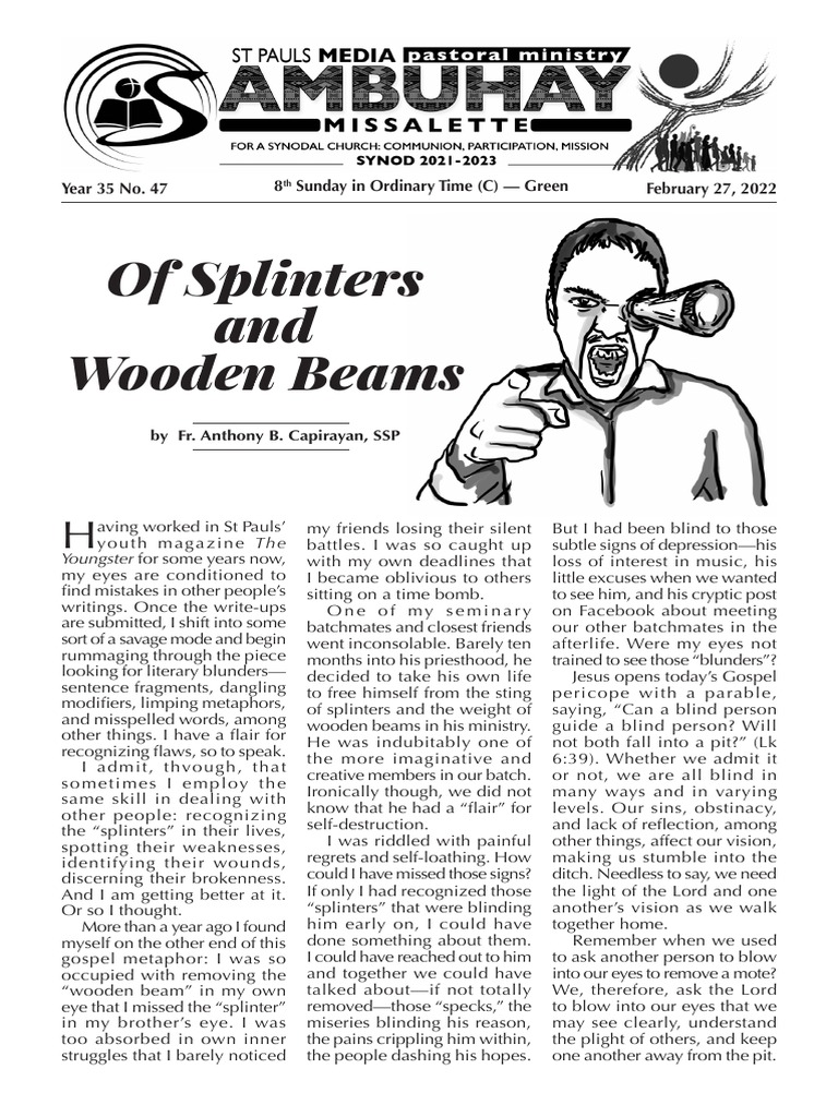 Of Splinters and Wooden Beams: February 27, 2022 Year 35 No. 47 8 ...