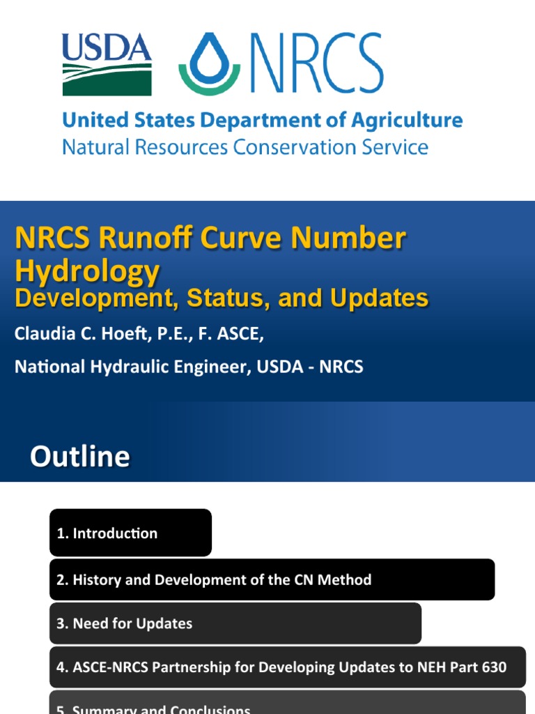 NRCS Runoff Curve Number Hydrology: Development, Status, and Updates ...