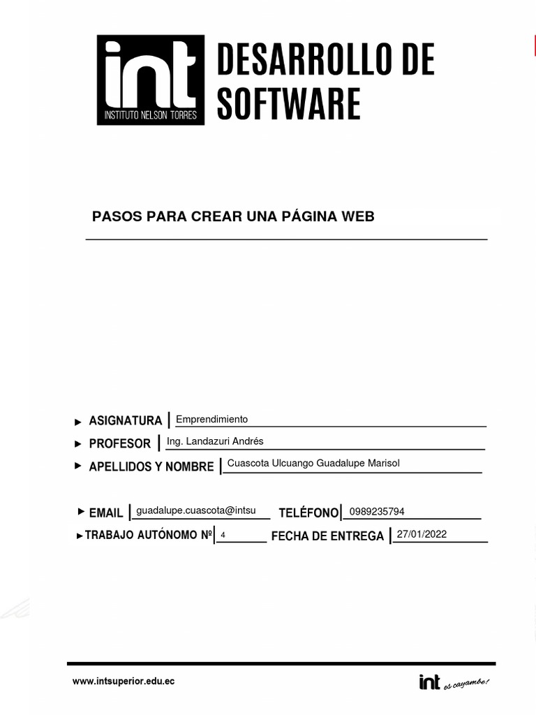 Pasos Clave para Crear una Página Web | PDF | Red mundial | Internet y web