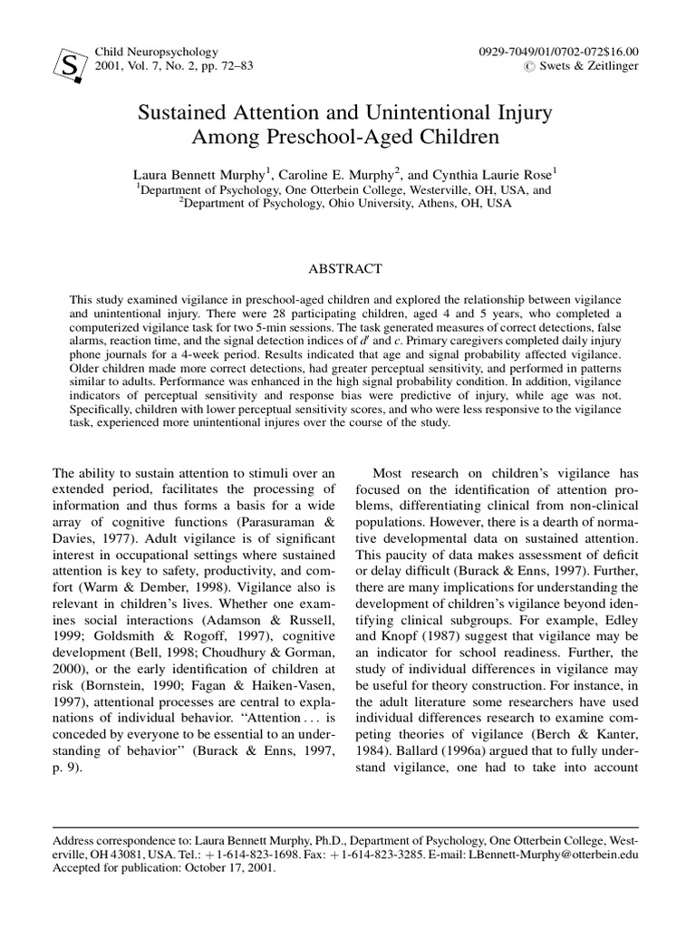 Bennett Murphy | PDF | Attention | Mental Chronometry