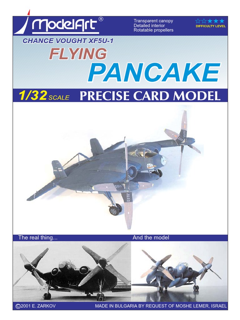 Chance Vought XF5U-1 Flying Pancake 1-32 ModelArt | PDF | Transport ...