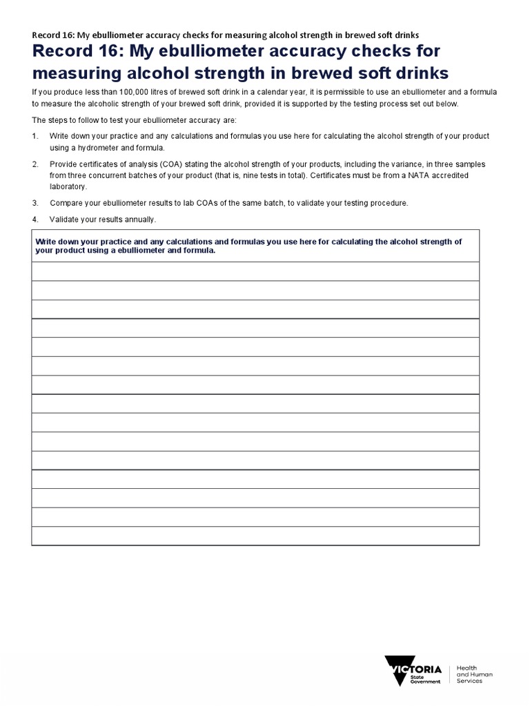 Ebulliometer Accuracy Checks for Alcohol | PDF | Variance | Accuracy ...