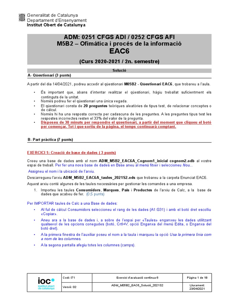 M05B2 EAC6 Solució 2021S2 | PDF