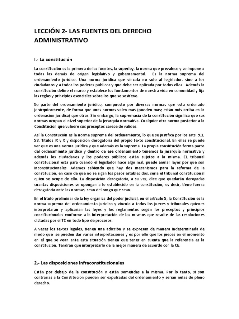 Leccion 2 Administrativo | PDF | Regulación | Constitución