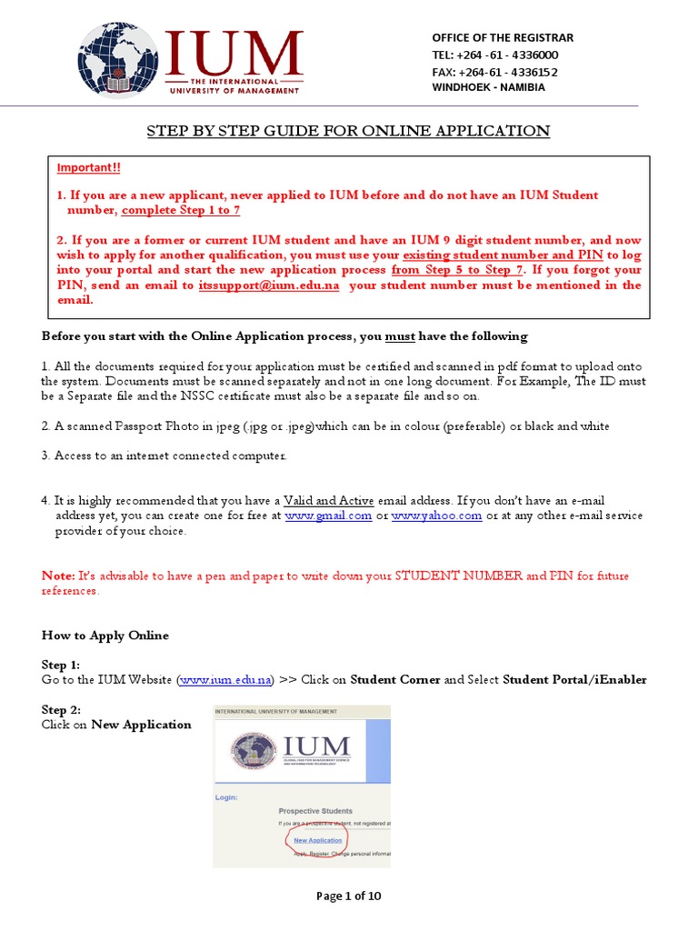 IUM Online Application Guide 2026 | PDF | Postgraduate Education ...