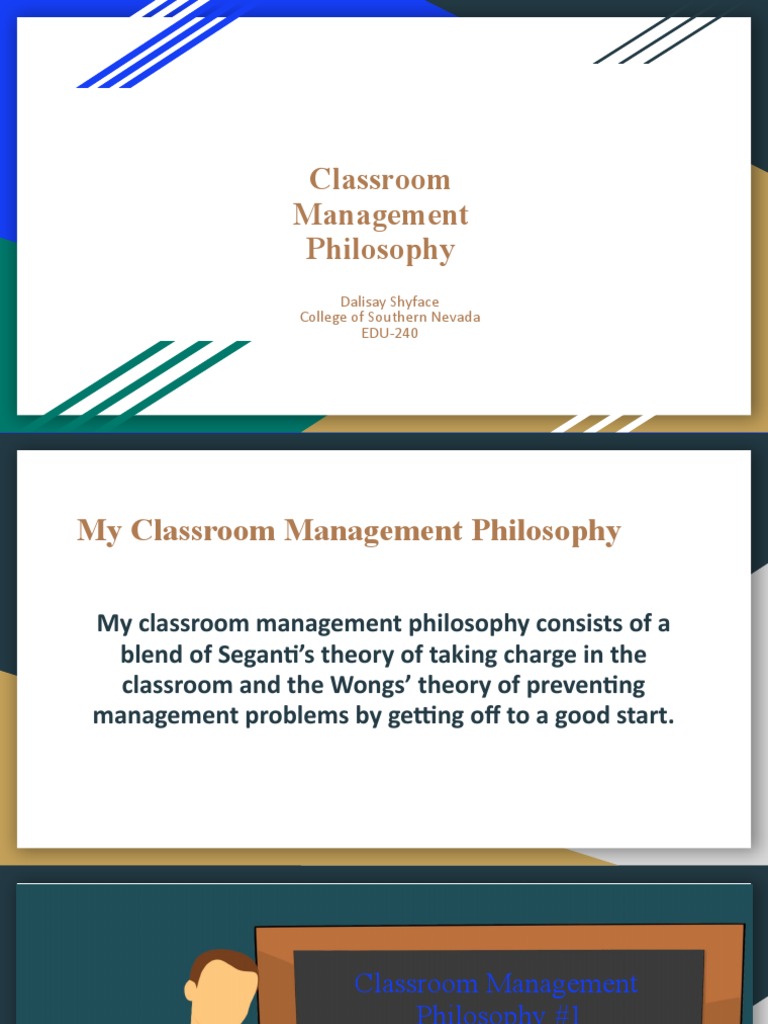 Classroom Management Philosophy Edu-240 5 | PDF | Classroom Management ...