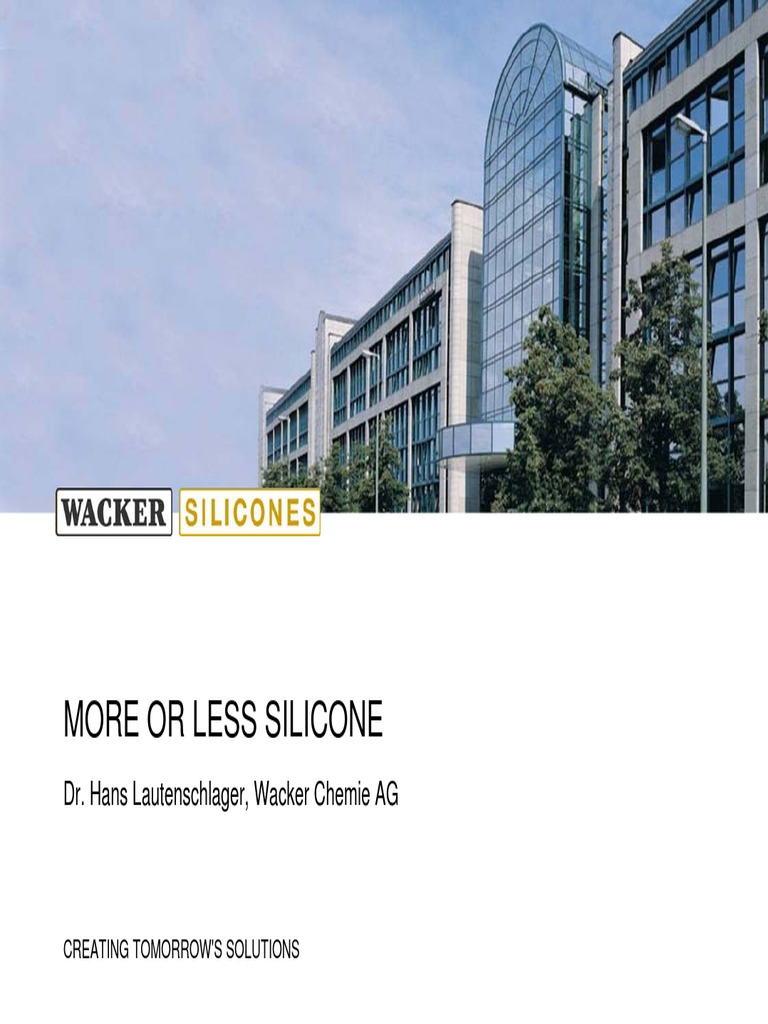 More or Less Silicone Wacker | PDF | Adhesive | Silicone
