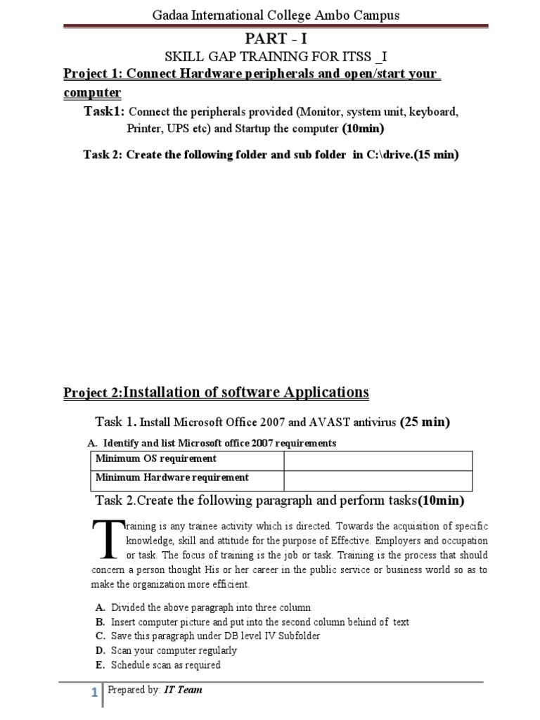 Part - I: Project 1: Connect Hardware Peripherals and Open/start Your ...
