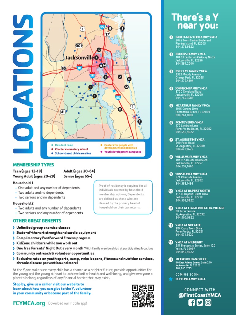 First Coast YMCA's 14 Locations | PDF | Jacksonville | Ymca