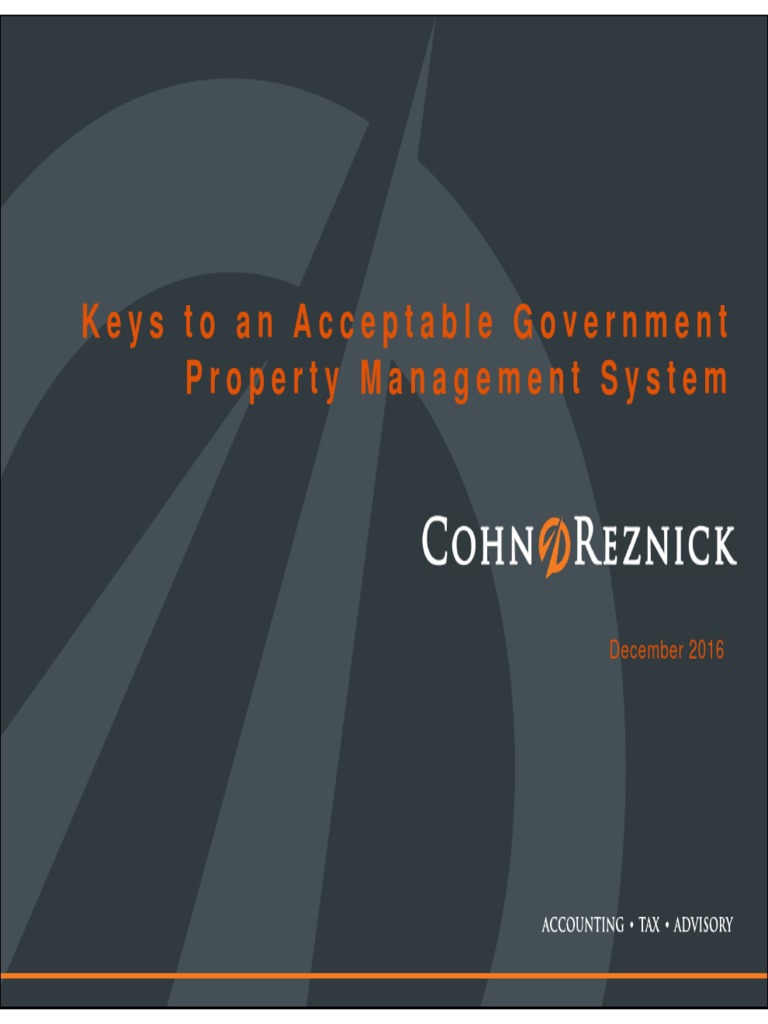 Keys To An Acceptable Government Property Management System | PDF ...