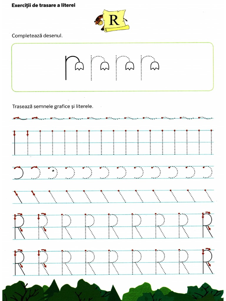 Litera R - Antrenament Grafic | PDF