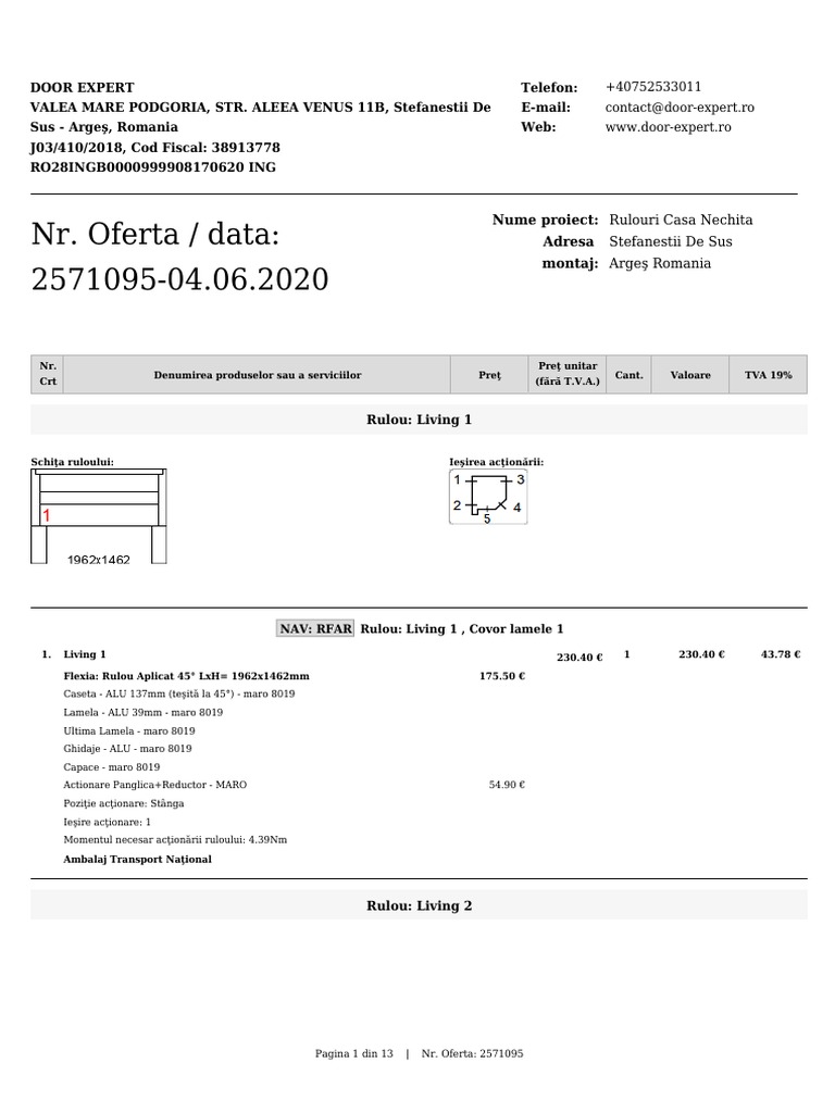 Oferta de Rulou para Casa Nechita | PDF