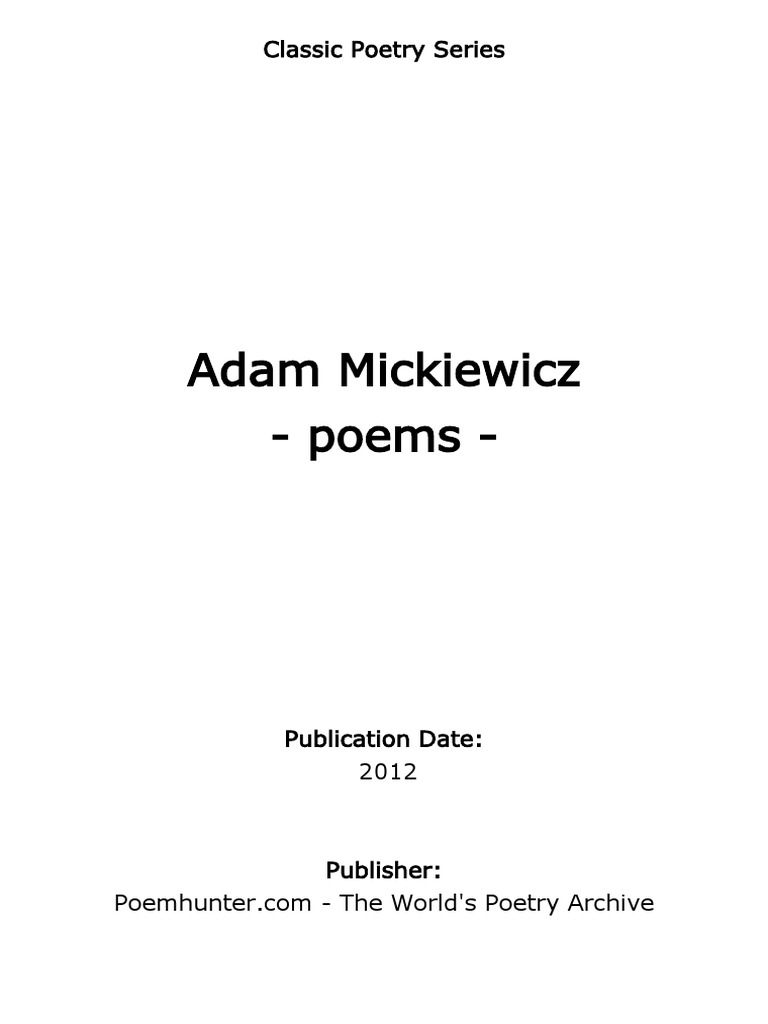 Pan Tadeusz and the Poetry of Adam Mickiewicz: A Biography of Poland's ...