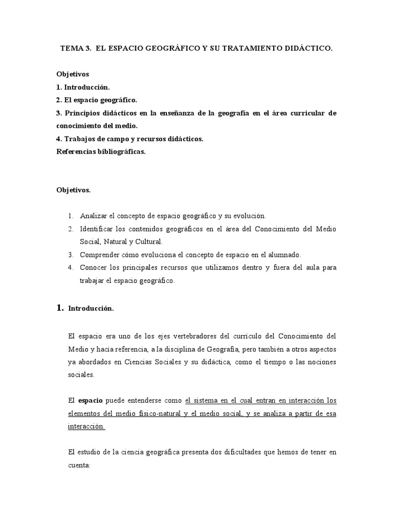 Tema 3 El Espacio Geográfico Pdf