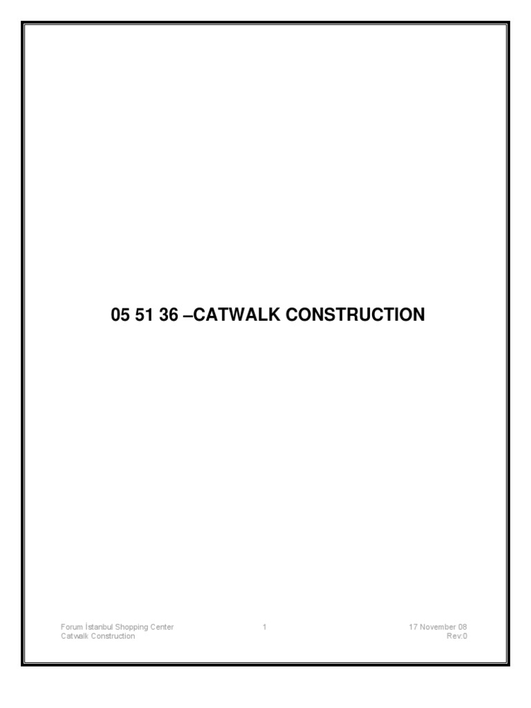 Catwalk Construction Specs | PDF | Galvanization | Specification (Technical Standard)