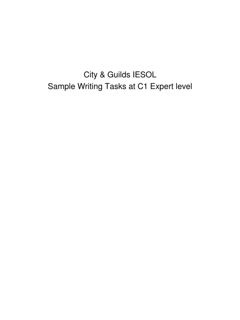 C1 Writing Task Samples and Criteria | PDF | Recycling | Waste
