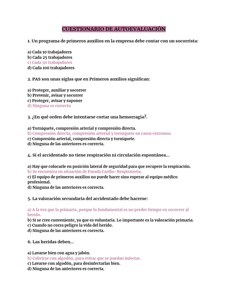 Cuestionario de Autoevaluación - Ud.4 | PDF