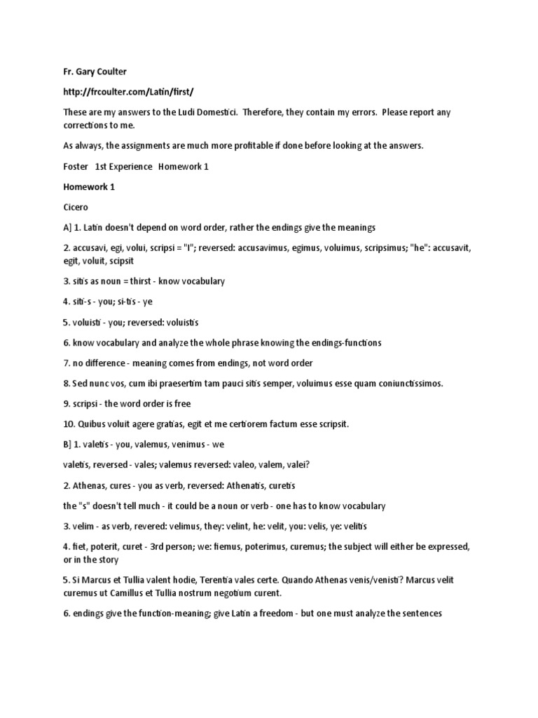 The Latin Ludus All Experience | PDF