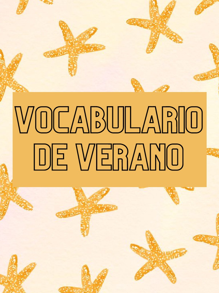 Vocabulario de Verano | PDF
