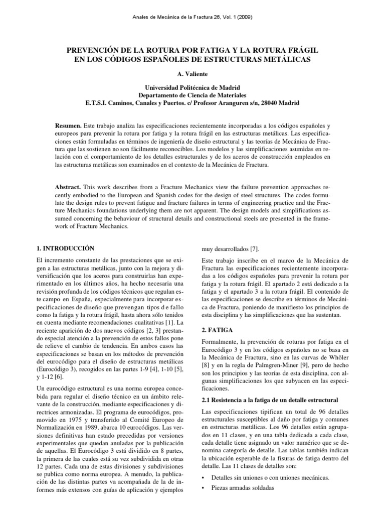 Prevención de La Rotura Por Fatiga y La Rotura Frágil | PDF | Fatiga ...