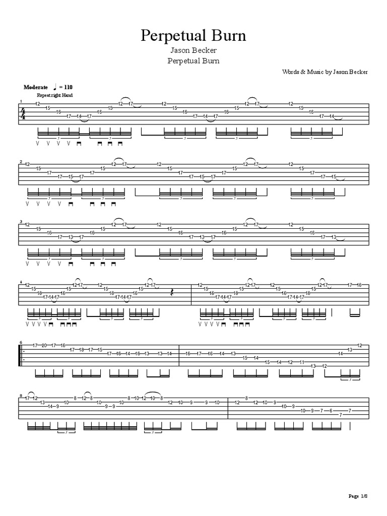 Jason Becker's Perpetual Burn Tab | PDF