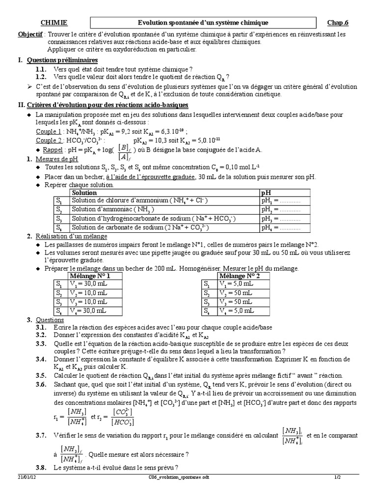 C06 Evolution Spontanee | PDF